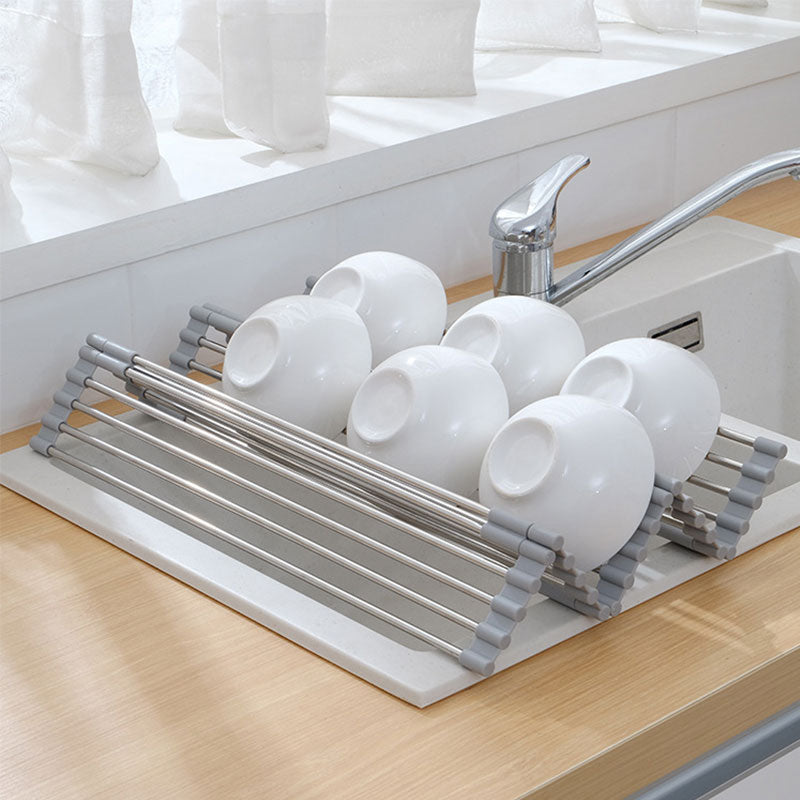 Foldable Stainless Steel Dish Drying Rack – Mobivycom