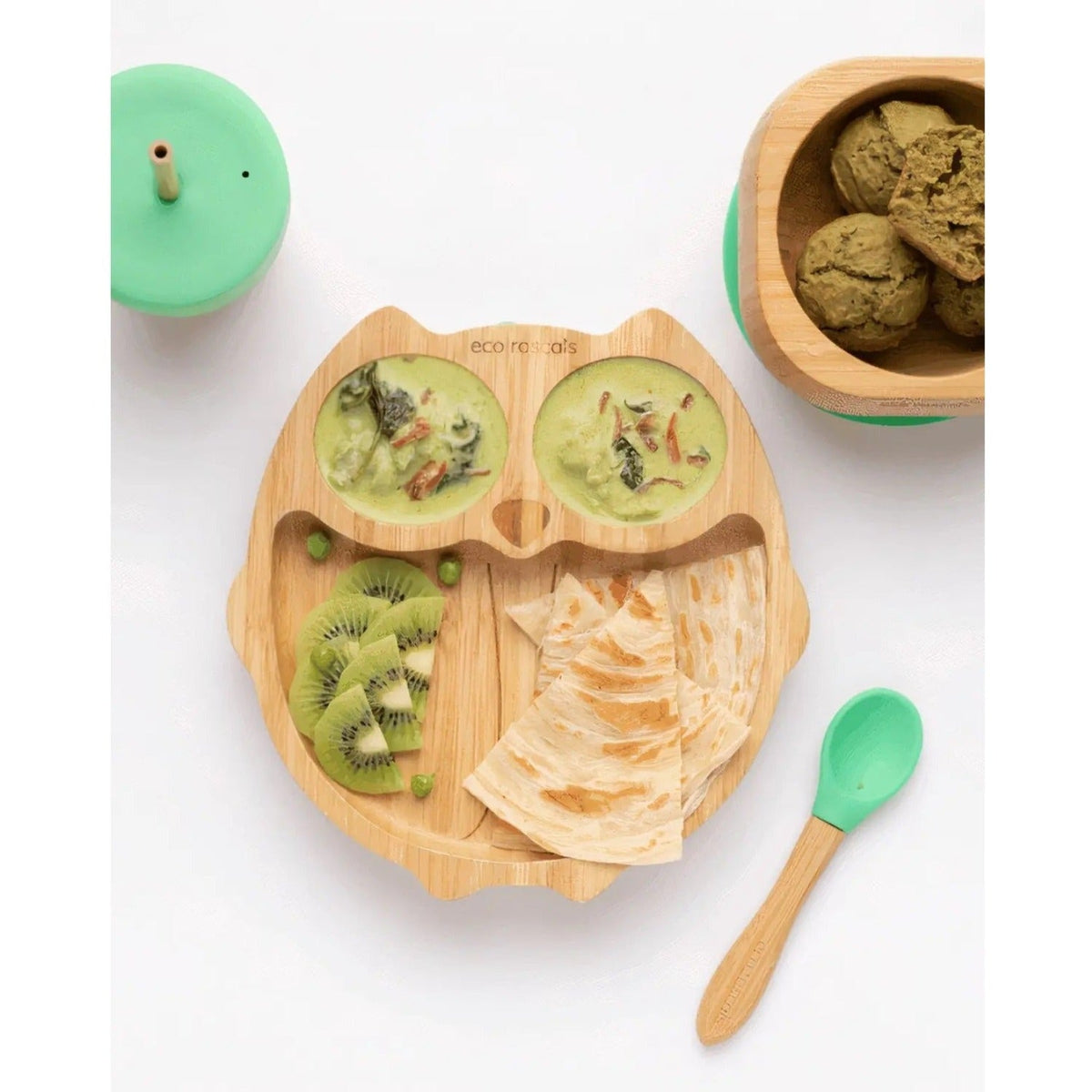 Eco Rascals Owl Bamboo Section Suction Plate Gift Set (6 Colours Avail ...