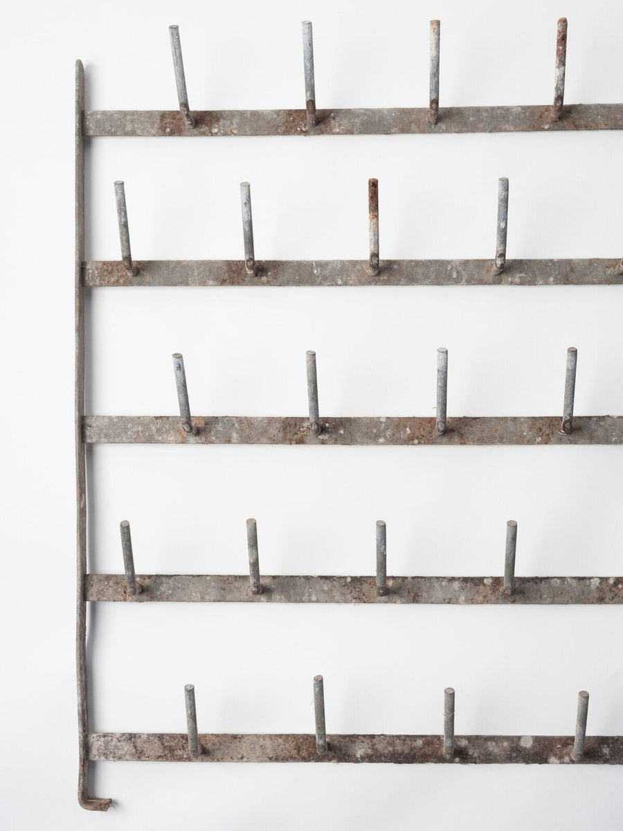 Antique French Galvanised Zinc Bottle Drying Wall rack – Mobivycom